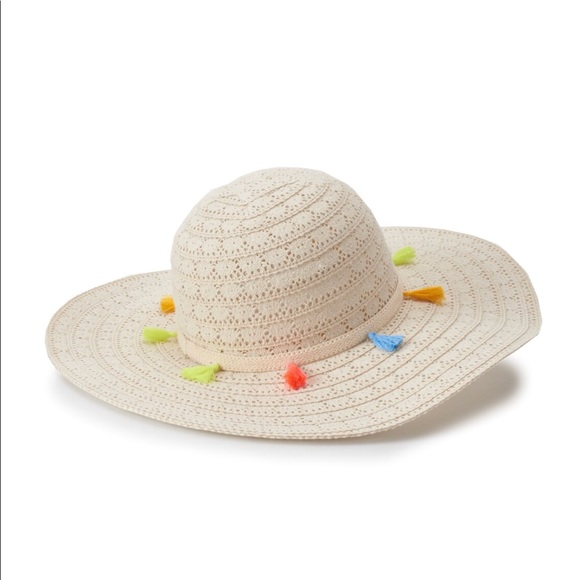 Mudd | Accessories | 235 Natural Tassel Crochet Floppy Hat | Poshmark